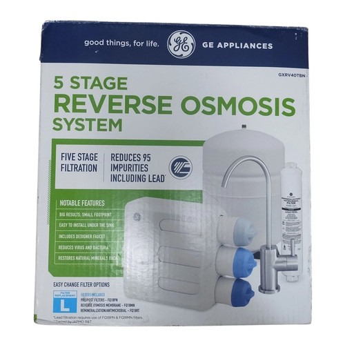 GE Under Sink 5 Stage Premium Reverse Osmosis Water Filtration System ...