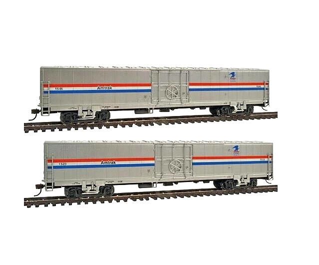HO WALTHERS 932-26022 60 MATERIAL HANDLING CAR 2PK AMTRAK PHASE 3 US ...