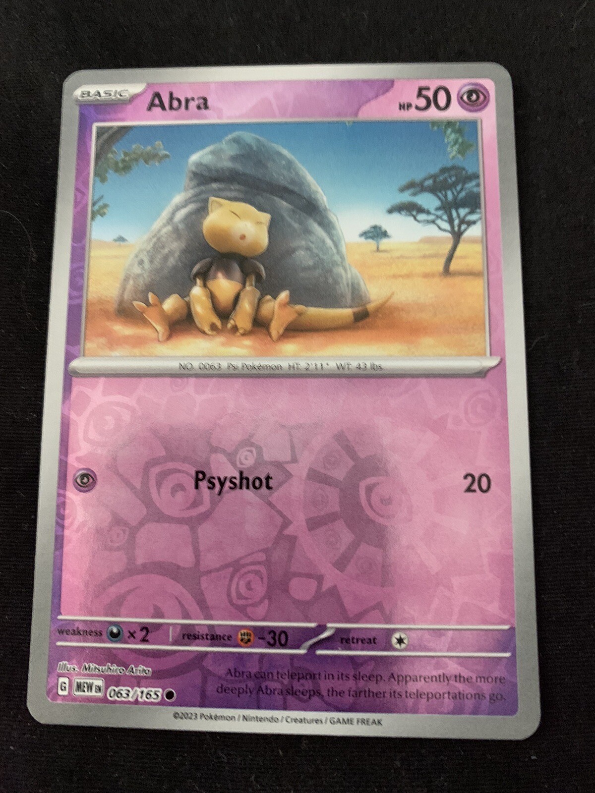 Pokemon 151 Abra Reverse Holo 063/165 | eBay