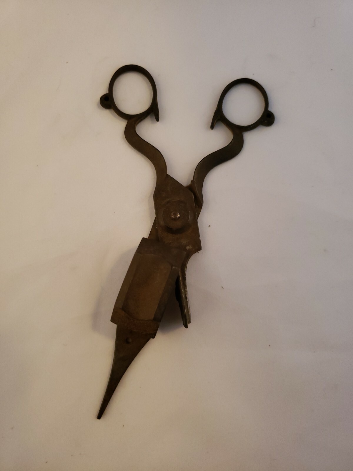 ANTIQUE CANDLE WICK TRIMMER SNUFFER SHEARS SCISSORS 1900's | eBay