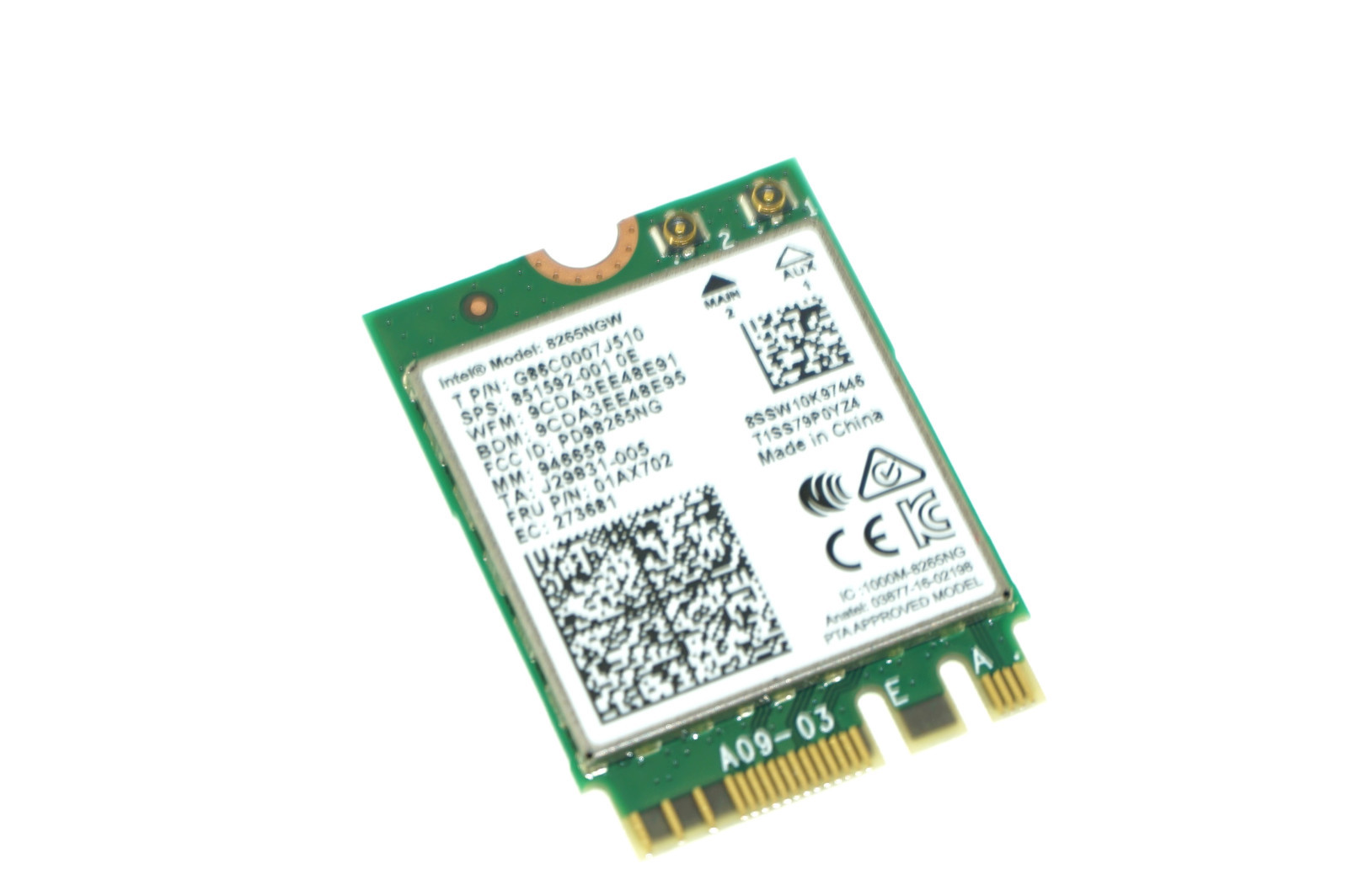 01AX702 8265NGW ASUS WIRELESS BLUETOOTH CARD GL703V GL703VD-WB71 (CA71 ...
