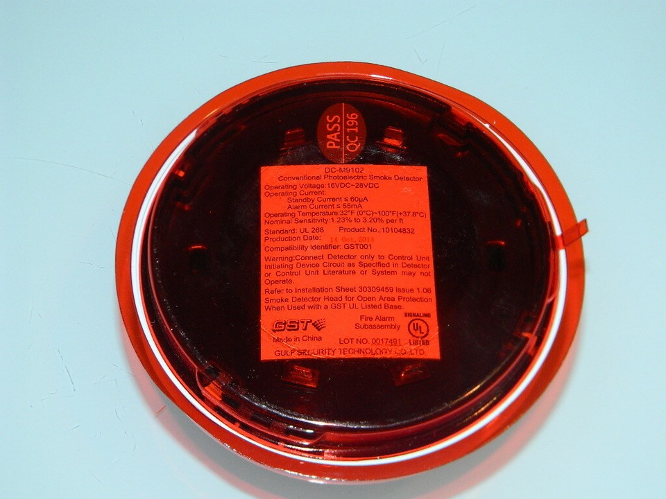 NEW GULF SECURITY GST DC-M9102 CONVENTIONAL PHOTOELECTRIC SMOKE ...