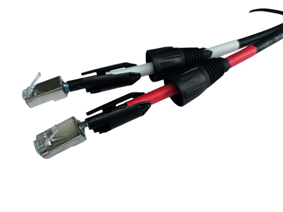 2 Channel CAT5e Snake Tactical Shielded Neutrik Ethercon Digital Audio ...