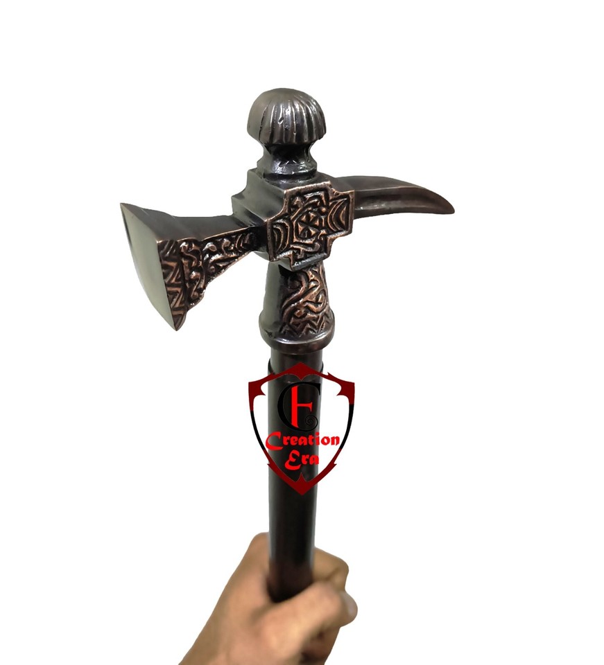 War Hammer Walking Stick, Hammer Axe Cane, Ice Axe walking stick ...