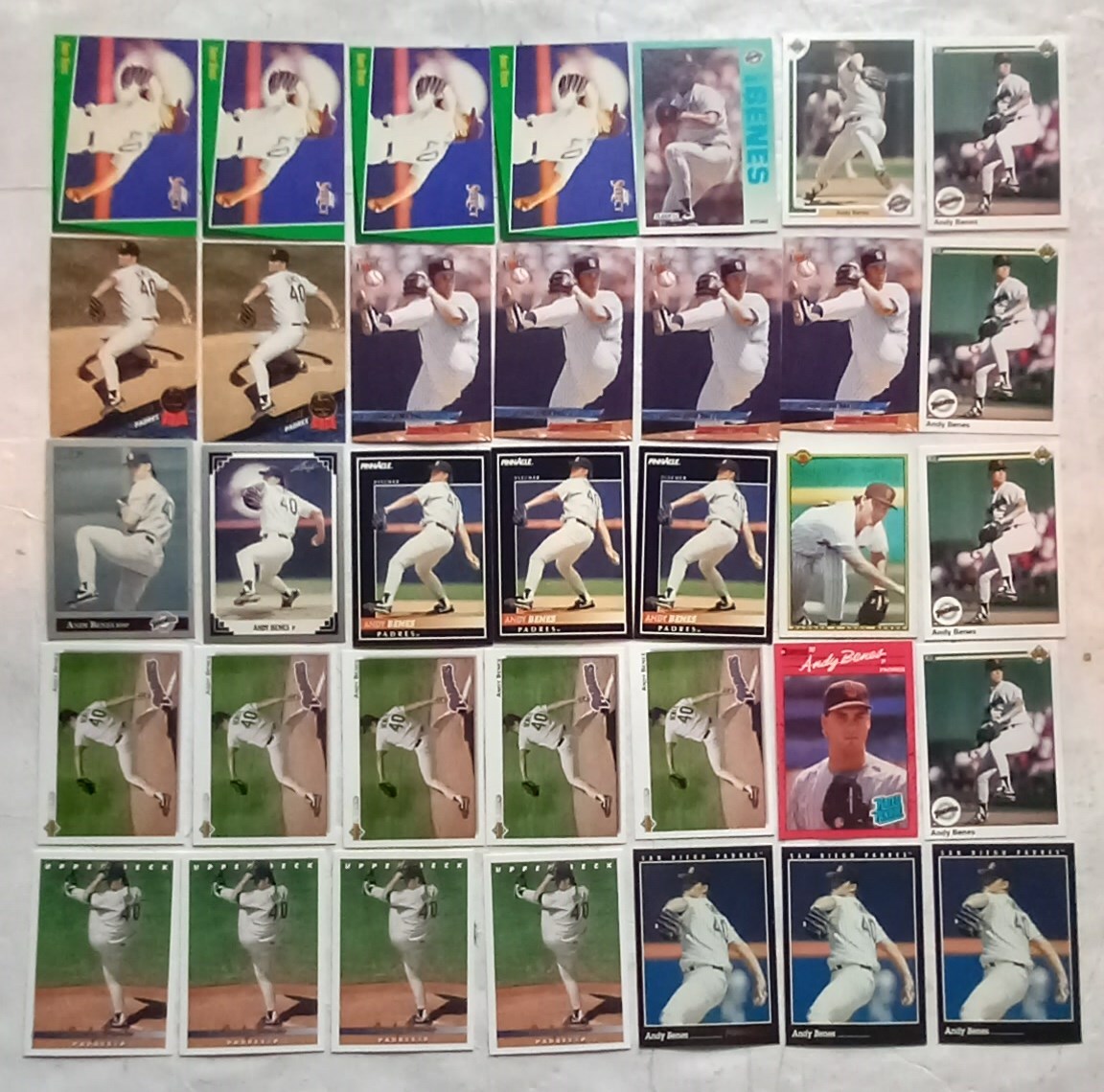 Andy Benes 35 Card Lot-1990-1993-Upper Deck-Leaf-Score-Donruss-6 Rookie ...