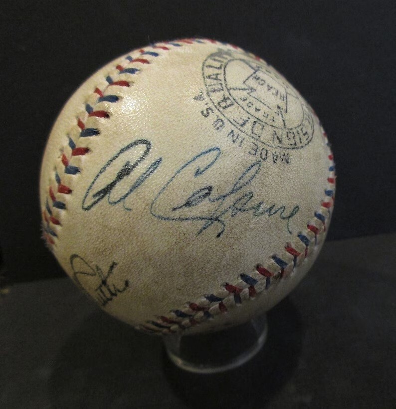 Babe Ruth and Al Capone - Autographed Baseball - Beautiful High Quality ...