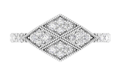 SI1 G 0.55 Ct Natural Diamond 14K White Gold Anniversary Wedding Ring ...
