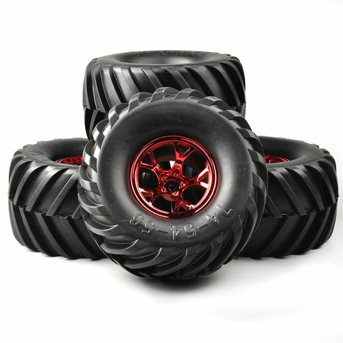 1/10 Rc Monster Truck Wheels Tires Set 130mm for Traxxas Stampede Grave ...