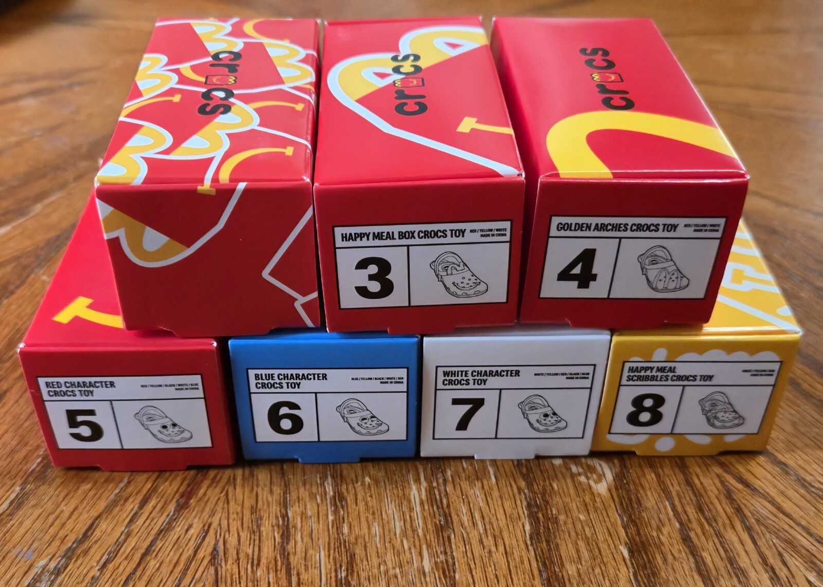 2024 MCDONALD'S CROCS KEYCHAIN TOYS LOT OF 7 - #2,3,4, 5, 6, 7, AND 8 ...