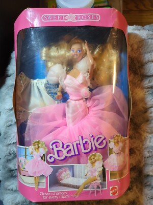 Vintage Mattel 1989 SWEET ROSES BARBIE #7635 Gown Changes for Every ...