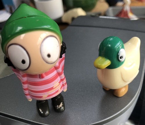CBeebies Sarah and Duck Pair Bundle Plastic Mini Figure Toy Cake ...