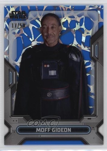 2023 Topps Star Wars High Tek Pattern 1 Blue Diffractor 17/50 Moff Gideon 19hu | eBay