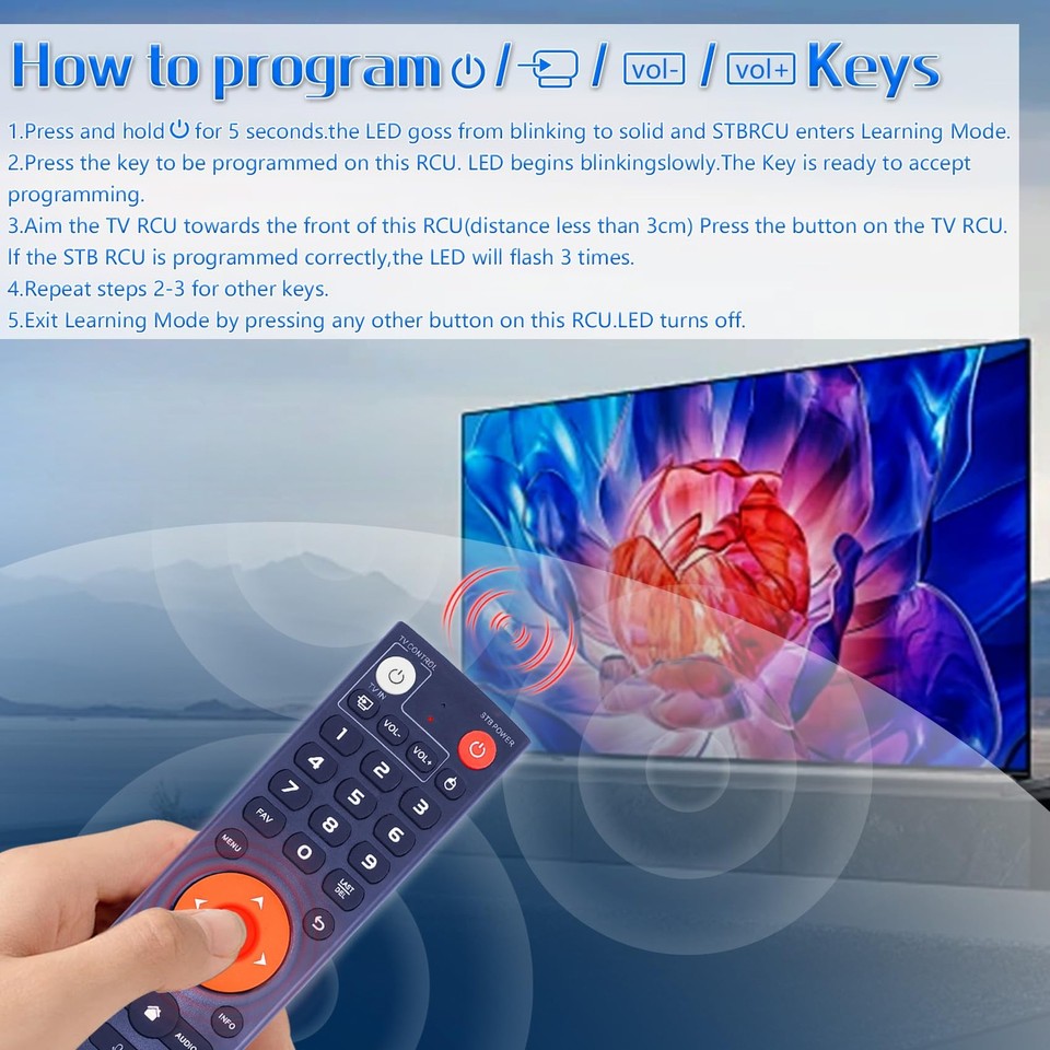 New V3 Plus Voice Remote Control, Replacement Compatible with vSeeBox ...