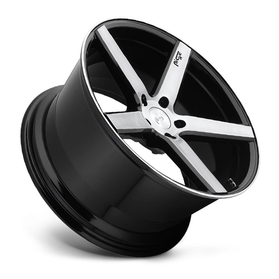 Niche 1PC M124 Gloss Black Brushed - 20X8.5 - 5X120 Bolt Pattern , 35 ...