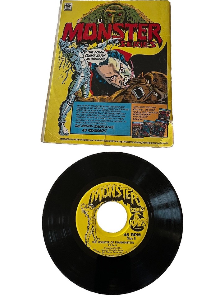 Vintage 1974 Lot Of 3 Power Records Werewolf, Batman And Frankenstein ...