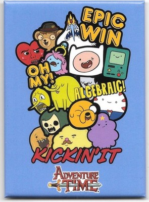 Adventure Time Animated TV Series Epic Win Image Collage Refrigerator ...
