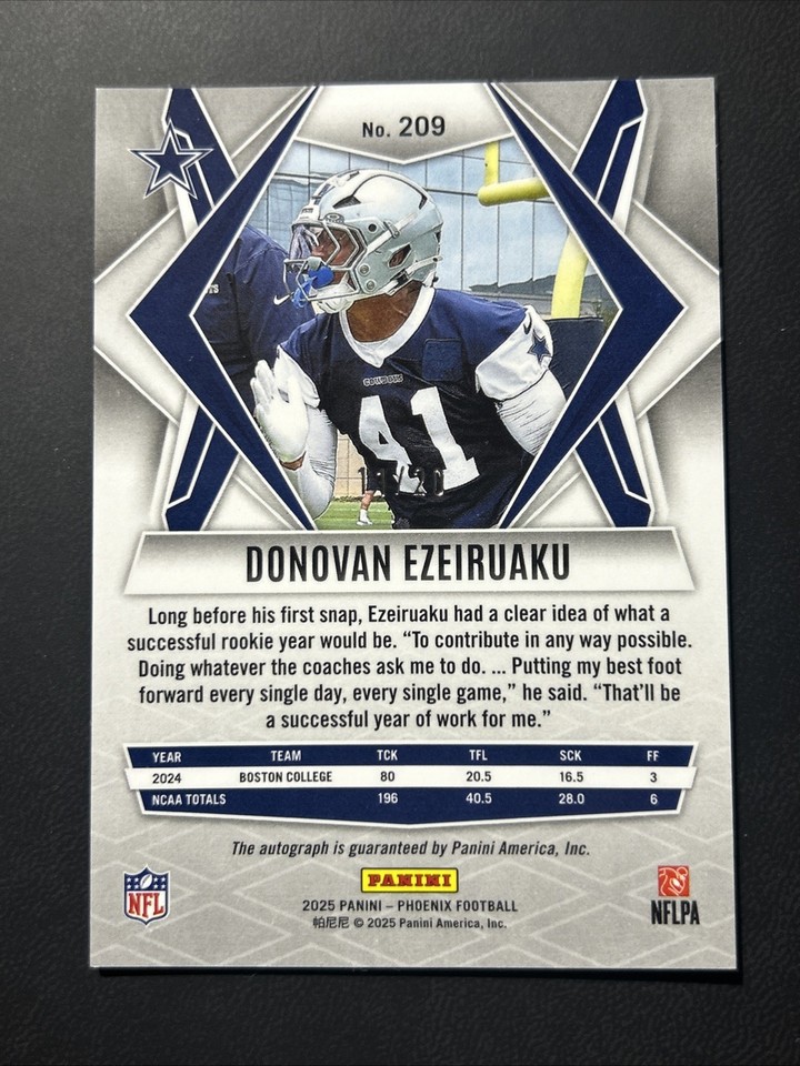 2025-26 Panini Phoenix #209 DONOVAN EZEIRUAKU - Silver Seismic Rookie ...