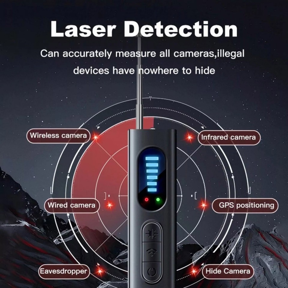 1Pc Durable Anti-Spy RF Signal Detector GSM Audio Bug Finder Scanner ...