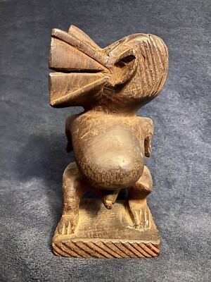 Papua New Guinea Tribal Art Hand Carved Wood Male Korwar Sculpture 6.5 ...