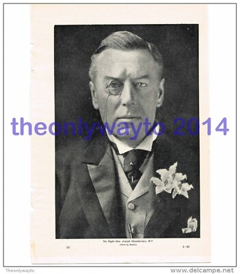 Joseph Chamberlain MP, Book Illustration (Print), c1907 | eBay