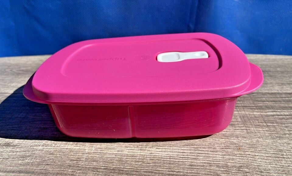 Tupperware Crystalwave Plus Microwave Rectangular Divided Dish ...