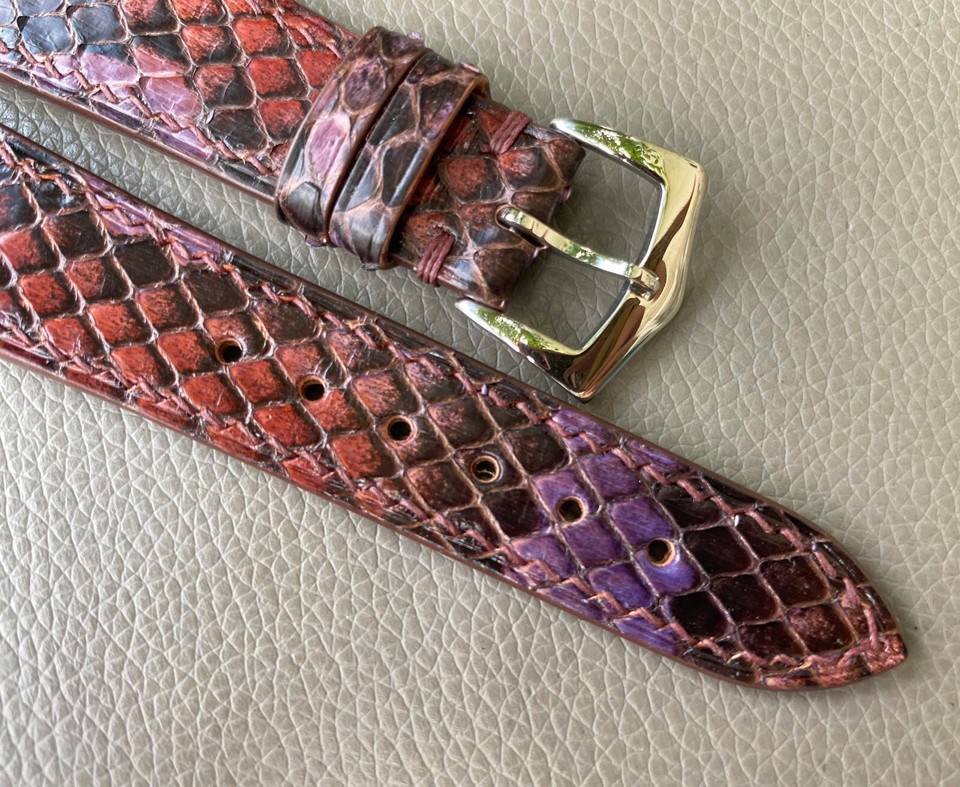Genuine Snake Leather Watch Strap Band Size10...18 19 20 21 22 23 24 25 ...