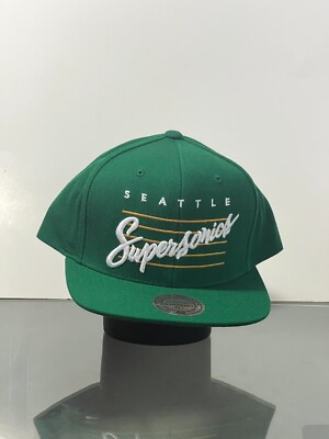 Seattle Super Sonics Script Snapback Hat | eBay