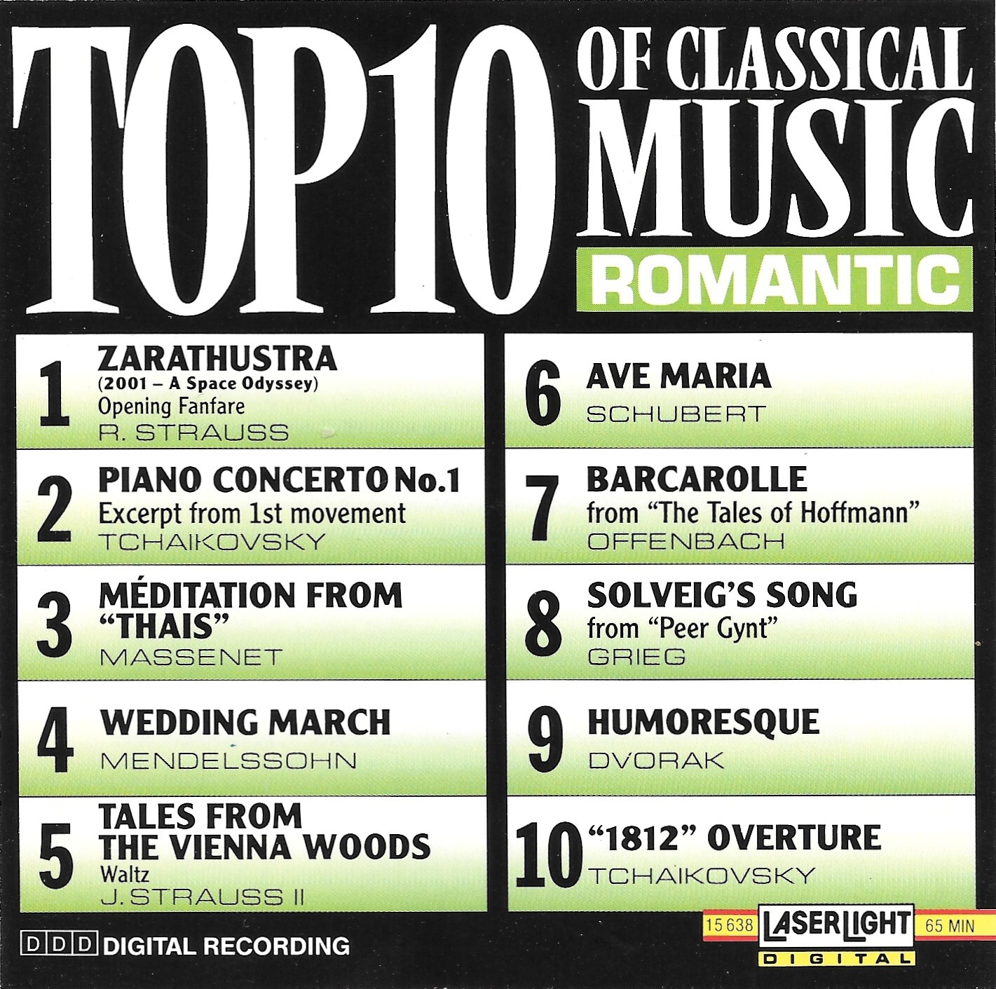 Top 10 of Classical Music: Romantic - 1990 LaserLight Digital - Music ...