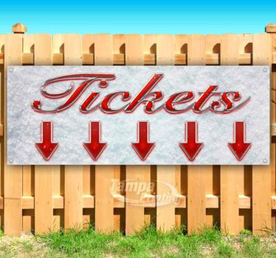 TICKETS DOWN Advertising Vinyl Banner Flag Sign Many Sizes Available ...
