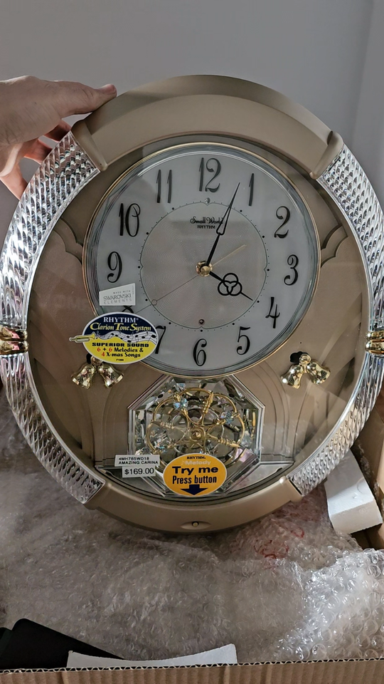 Small World Carina Swarovski Crystal Rhythm Musical Motion Clock | eBay