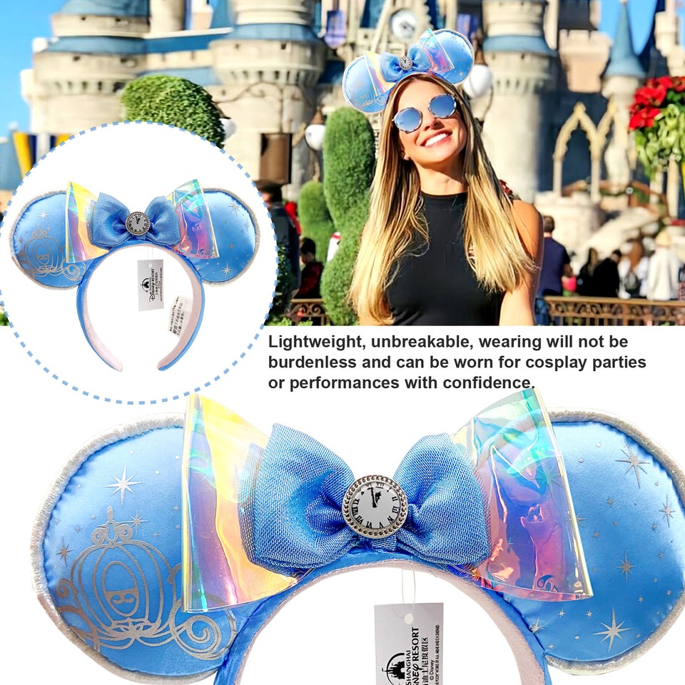 Disney.Parks Cinderella Carriage Midnight Clock Minnie Mouse Ears ...