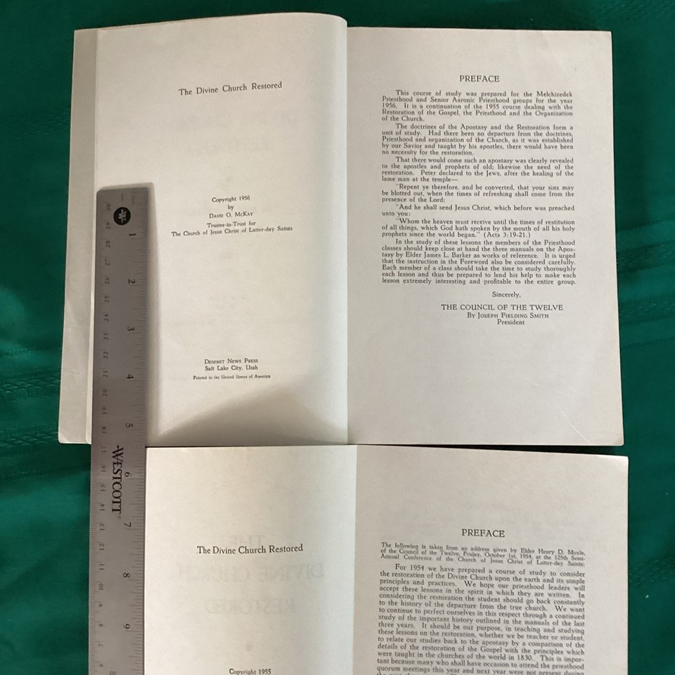 THE DIVINE CHURCH RESTORED, ~ Roy A. Welker ~ LDS ~ PB G | eBay