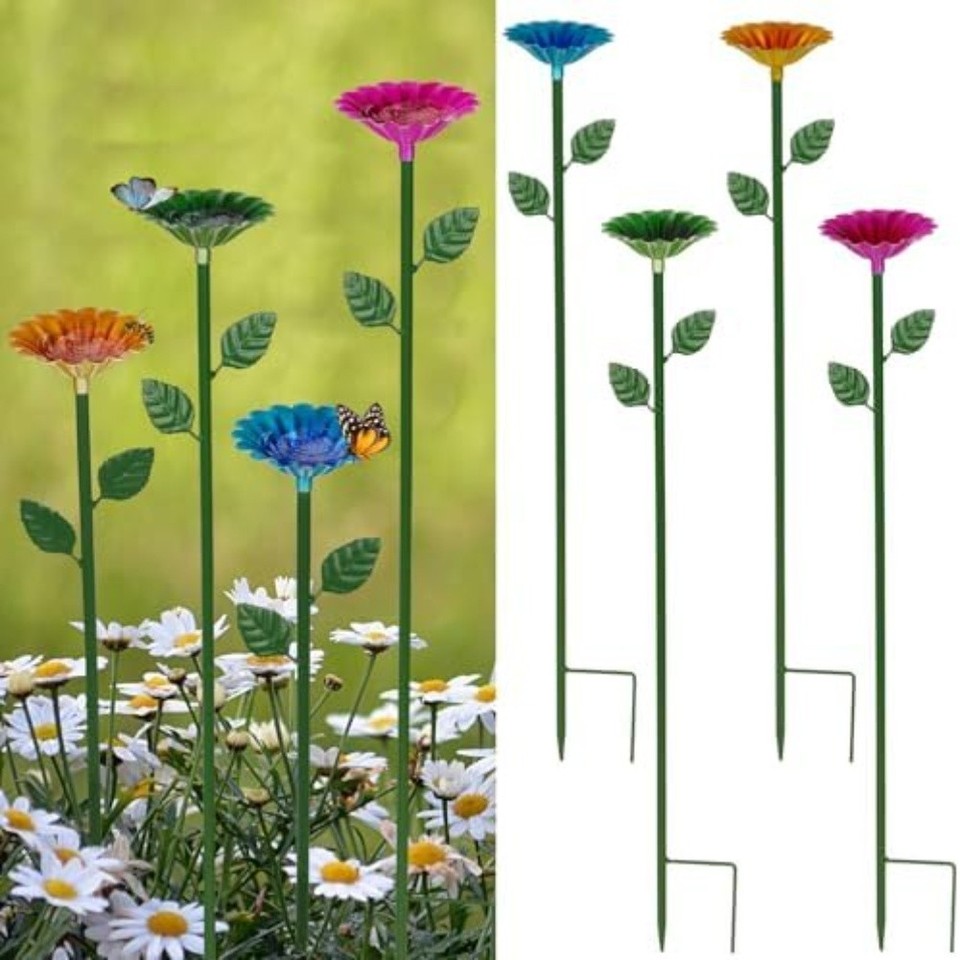 4 Pack Bee Watering Station with Flower Design for Garden For ...