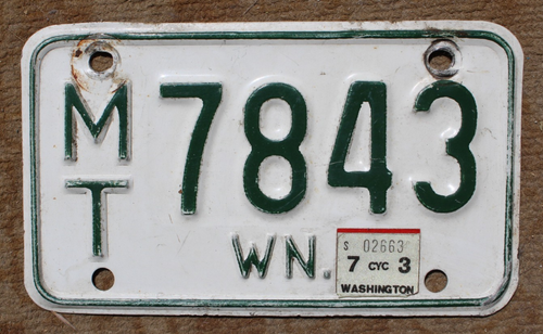 1966-67 Washington Motorcycle license Plate | eBay
