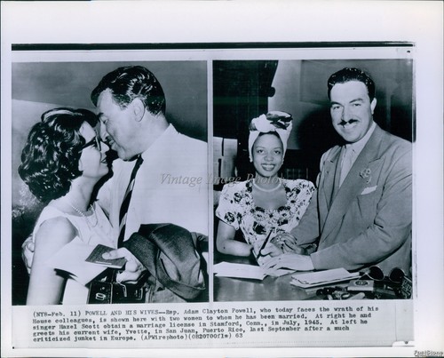 1945 San Juan Puerto Rico Adam Clayton Powell Yvette Hazel Scott ...