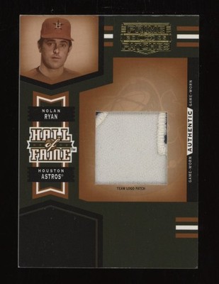 2005 Nolan Ryan Donruss Prime Patches Game Worn Jumbo Letter Patch #36/ ...