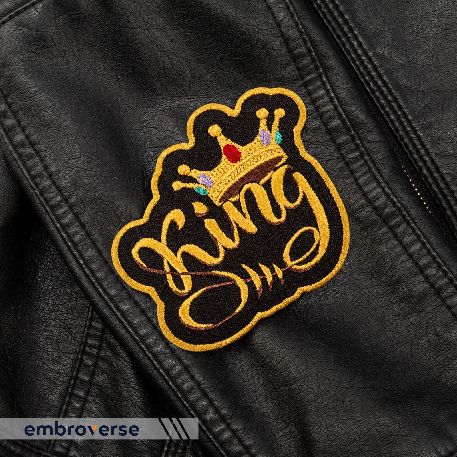 King Patch - Embroidered Gold Crown - Iron On Cool Patches - Size: 3.8 ...