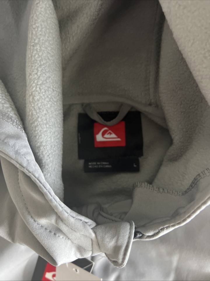 NWT Quicksilver Soft Shell Full Zip Stretch Jacket Black Size Large ...
