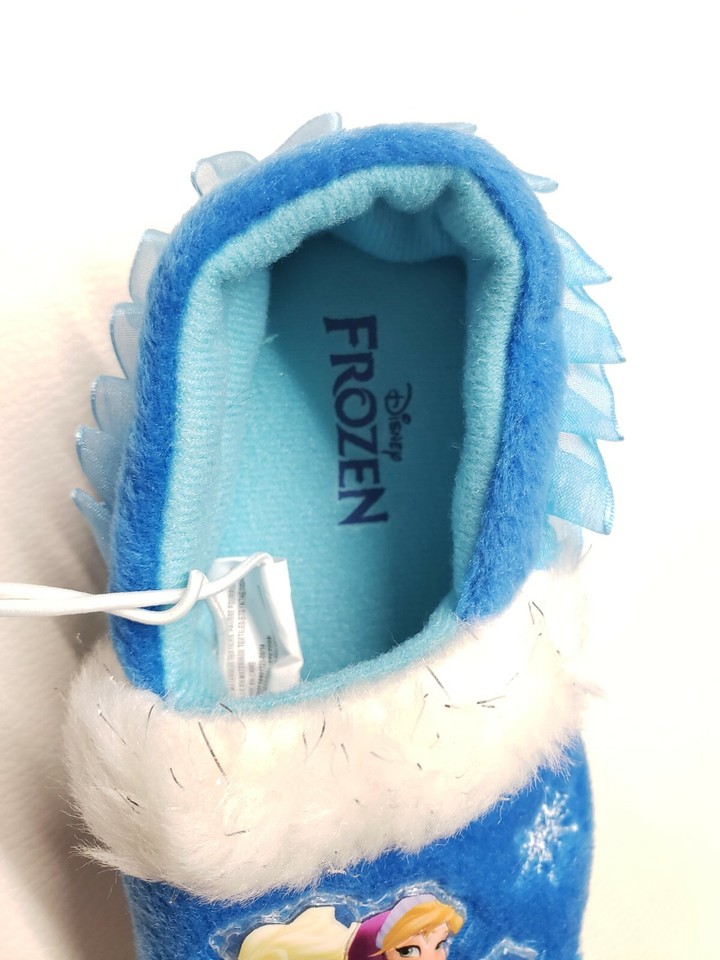 New! Disney Girl's Frozen Anna and Elsa Slippers Blue, Free Shipping ...