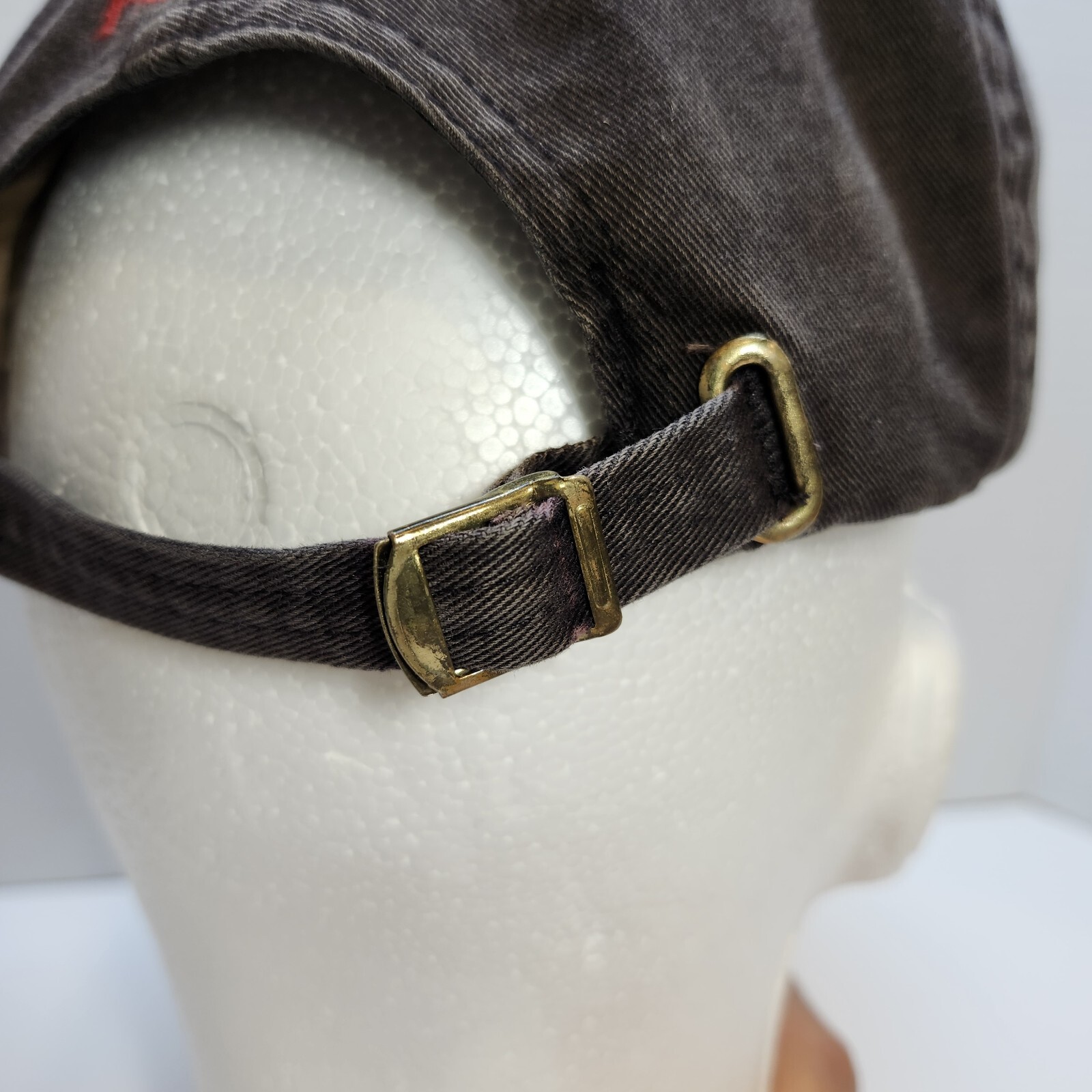 Vintage Polo Ralph Lauren Adjustable Hat Strap Back Weathered Black Red ...