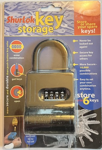 Key Lock Box - ShurLok Key Storage SL200 Black Realtor Lockbox Real ...