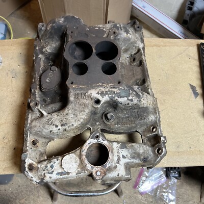 1974 Pontiac 350 400 4 Barrel Cast Iron Intake Manifold 495106 L203 ...
