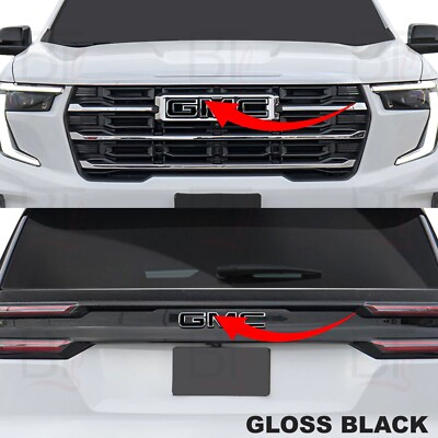 For 2024 2025 Gmc Acadia Gloss Black Overlay DECAL Front and Rear for ...