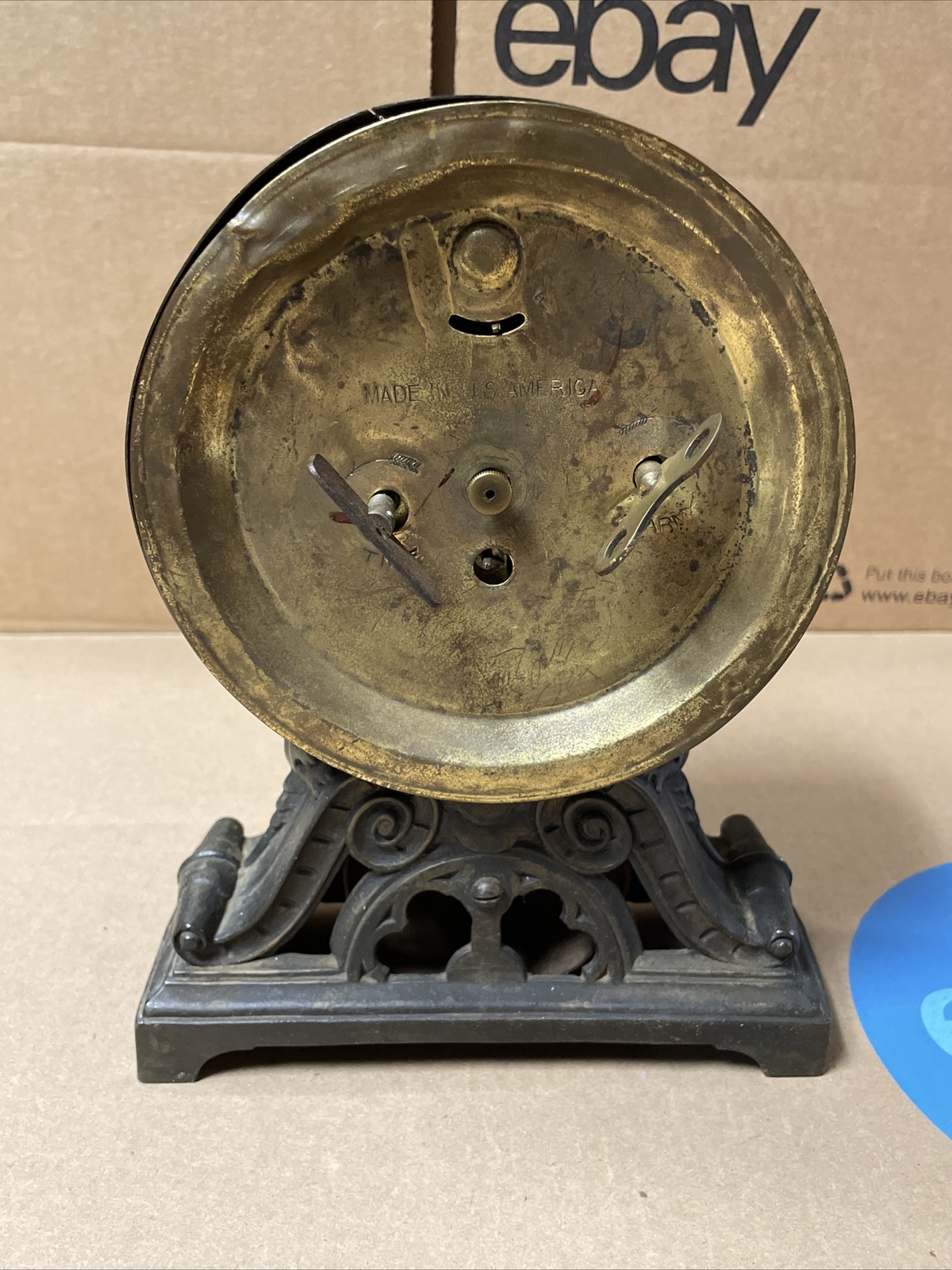 ANTIQUE SETH THOMAS WIND-UP LONG ALARM MANTLE CLOCK CIRCA 1900 | eBay