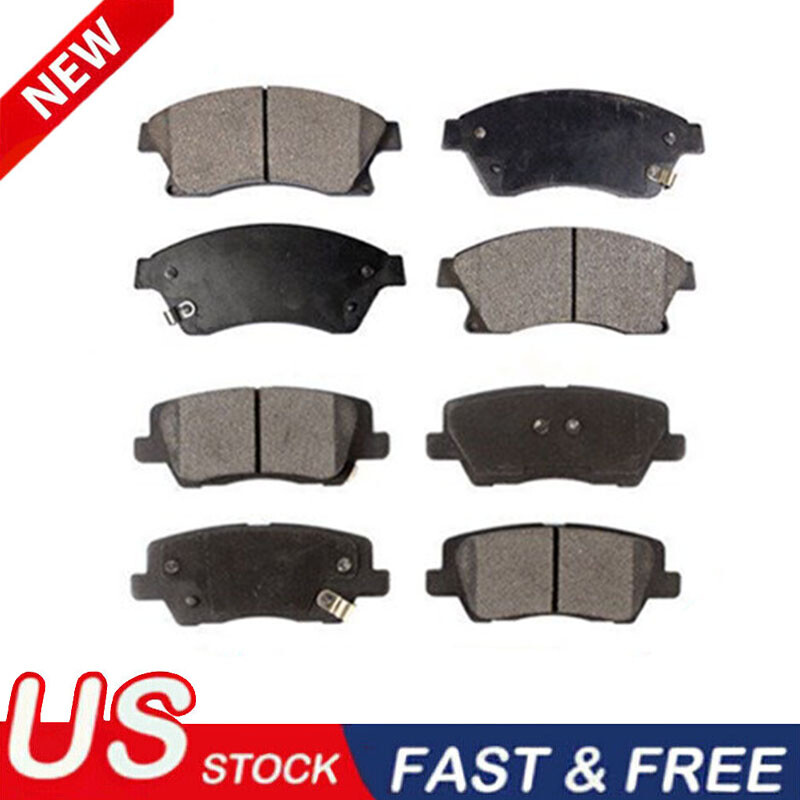 Front Rear Ceramic Brake Pads Kit For 2013 2014 2015 Cadillac ATS 2.0L ...