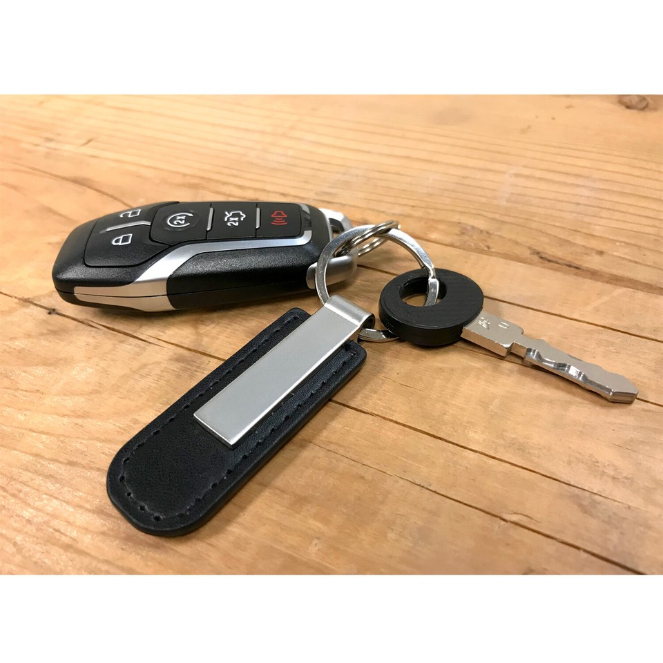 Ford Mustang GT 5.0 Black Leather Strap Key Chain Keychain Key-ring Key ...