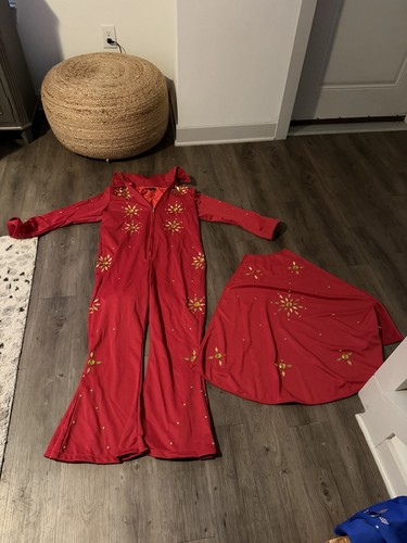 Elvis Presley Red Jumpsuit with Cape Men’s Medium. Excellent Condition ...