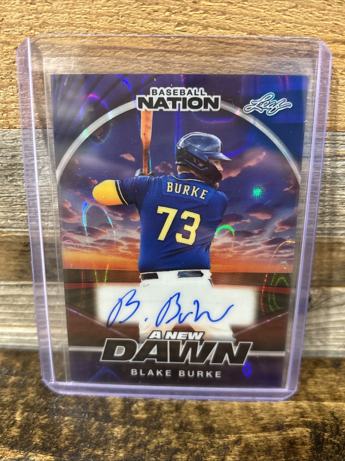 Blake Burke 2025 Leaf Baseball Nation #NA-BB2 New Dawn Autographs ...