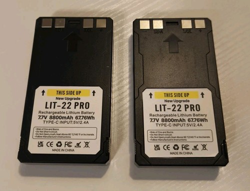 2 Pack 8800mAh 7.7V Upgrade LIT-22 Battery Rechargeable Lithium Battery ...