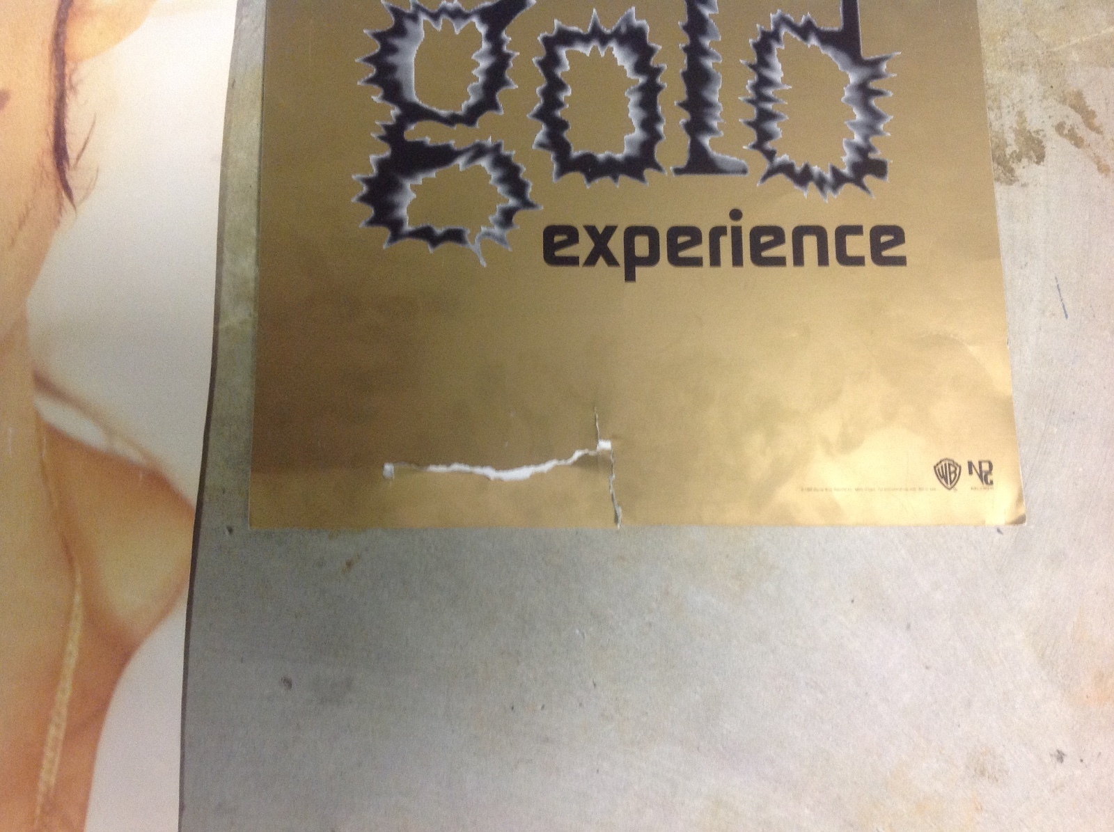 LP CD PRINCE Promo Poster & 12x12. flat gold experience MUSIC AS IS ...